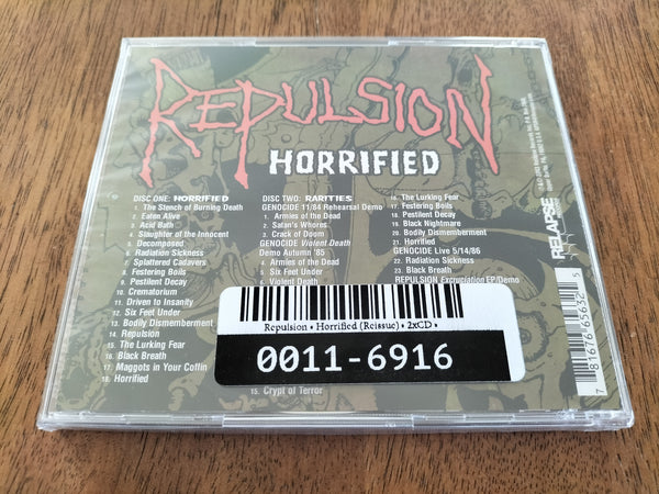REPULSION - Horrified 2xCD (2016 Reissue) [SEALED] – Centennial Conflict